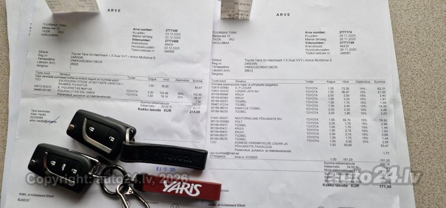 Тойота Ярис 2019 в Таллин, объемом двигателя 1.50 л и пробегом 39 тыс. км за 11900 €, фото 22 на AUTOMOTO.COM.LV