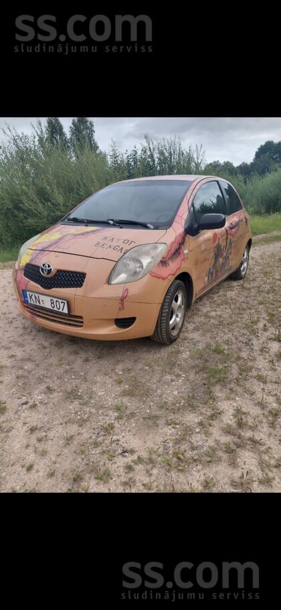 Orange Toyota Yaris 2006 in Tukums, with an engine capacity of 1.00 L and mileage of 158 thousand km for 850 €, photo 1 on AUTOMOTO.COM.LV