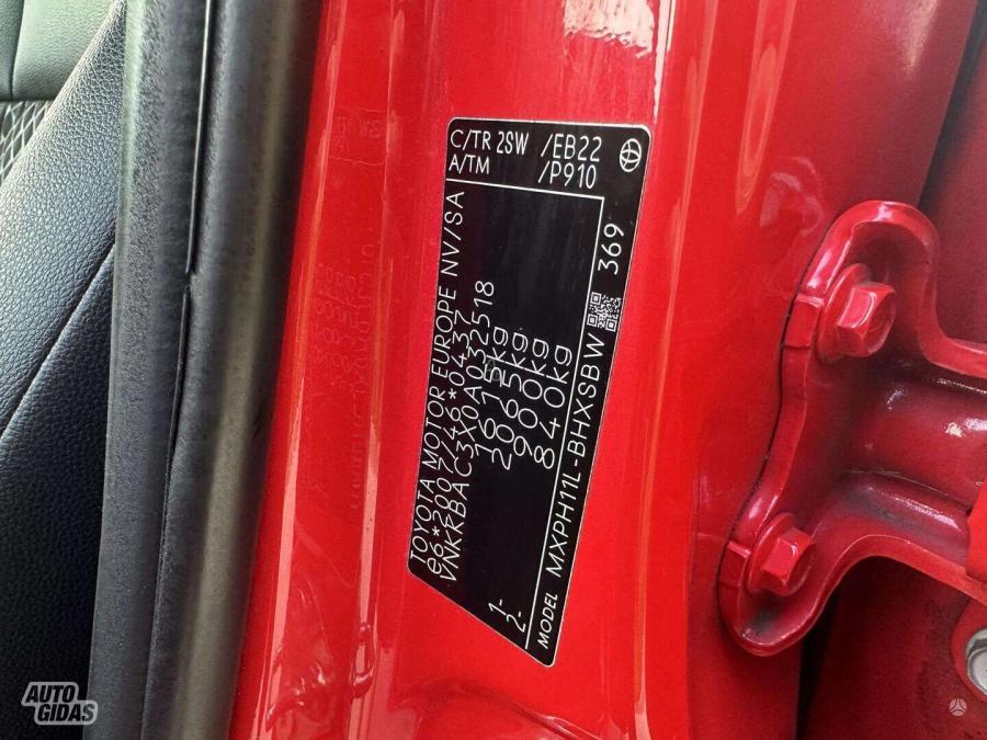Sarkans Toyota Yaris 2020 Viļņa, ar dzinēja tilpumu 1.50 L un nobraukumu 89 tūkst. km par 16350 €, foto 19 vietnē AUTOMOTO.COM.LV