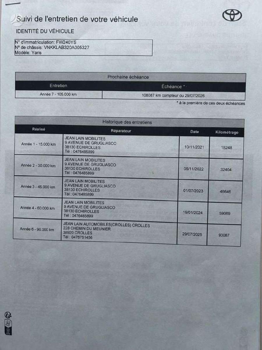 Белый Тойота Ярис 2021 в Вильнюс, объемом двигателя 1.00 л и пробегом 103 тыс. км за 10900 €, фото 21 на AUTOMOTO.COM.LV