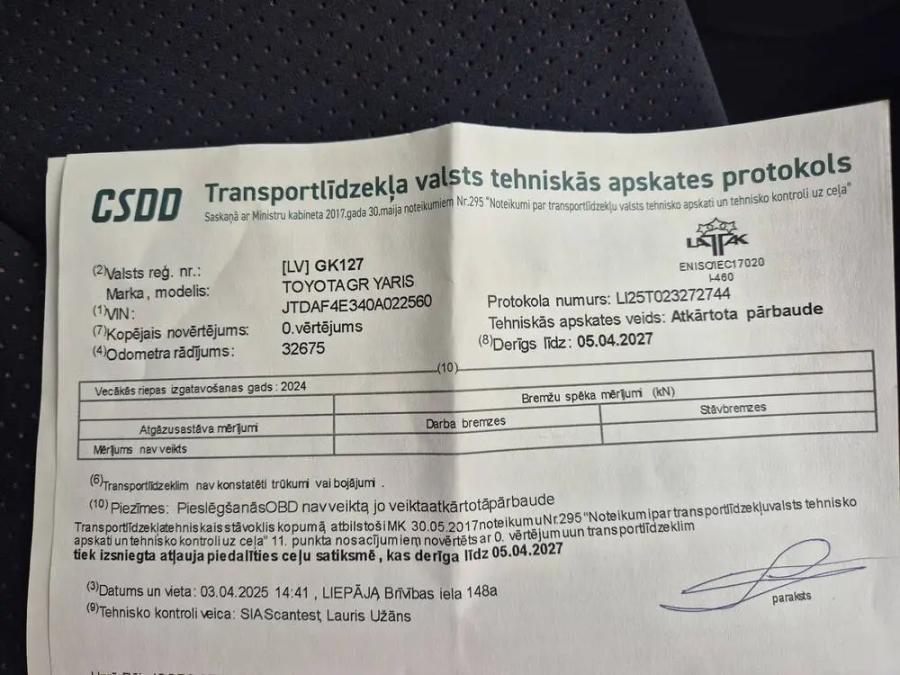Balts Toyota Yaris 2023 Liepāja, ar dzinēja tilpumu 1.60 L un nobraukumu 35 tūkst. km par 31000 €, foto 22 vietnē AUTOMOTO.COM.LV