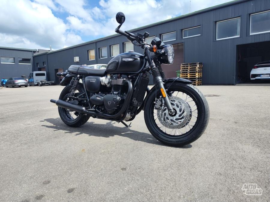 Melns Triumph Bonneville 2020 Kauņa, ar dzinēja tilpumu 1.20 L un nobraukumu 4 tūkst. km par 8000 €, foto 10 vietnē AUTOMOTO.COM.LV