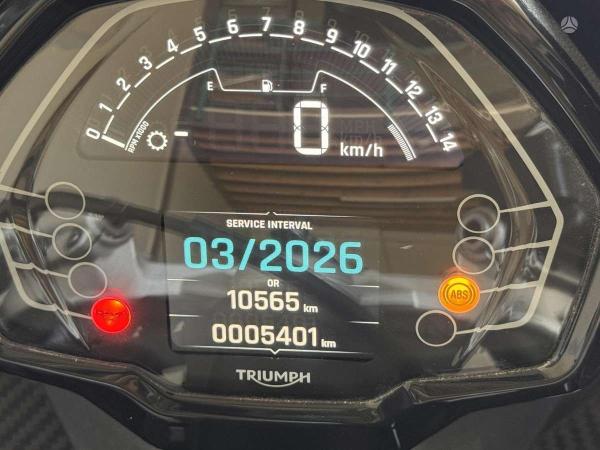 Triumph Daytona 2025 Kauņa, ar dzinēja tilpumu 0.66 L un nobraukumu 5 tūkst. km par 5390 €, foto 10 vietnē AUTOMOTO.COM.LV
