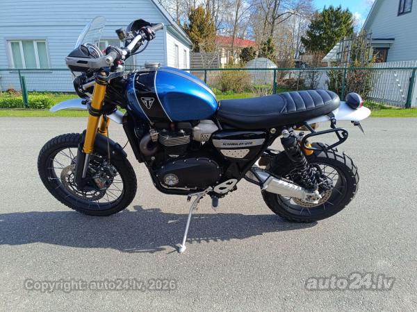 Melns Triumph Scrambler 2020 Pērnava, ar dzinēja tilpumu 1.20 L un nobraukumu 19 tūkst. km par 7700 €, foto 2 vietnē AUTOMOTO.COM.LV