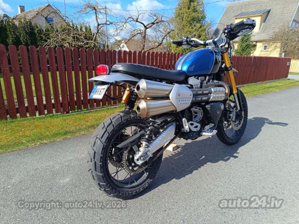 Melns Triumph Scrambler 2020 Pērnava, ar dzinēja tilpumu 1.20 L un nobraukumu 19 tūkst. km par 7700 €, foto 4 vietnē AUTOMOTO.COM.LV