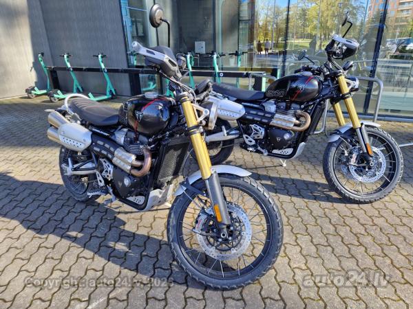 Melns Triumph Scrambler 2025 Tallina, ar dzinēja tilpumu 1.20 L un nobraukumu 6 tūkst. km par 12900 €, foto 6 vietnē AUTOMOTO.COM.LV