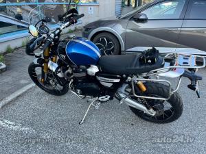 Blue Triumph Scrambler 2019 in Kuressaare, with an engine capacity of 1.20 L and mileage of 23 thousand km for 10200 €, photo 3 on AUTOMOTO.COM.LV