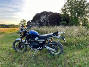 Blue Triumph Scrambler 2019 in Kuressaare, with an engine capacity of 1.20 L and mileage of 23 thousand km for 10200 €, photo 6 on AUTOMOTO.COM.LV