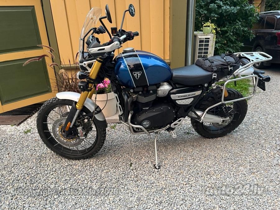 Blue Triumph Scrambler 2019 in Kuressaare, with an engine capacity of 1.20 L and mileage of 23 thousand km for 10200 €, photo 7 on AUTOMOTO.COM.LV