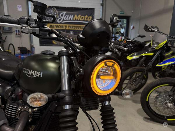 Зеленый Триумф Scrambler 2017 в Шяуляй, объемом двигателя 0.90 л и пробегом 23 тыс. км за 4990 €, фото 6 на AUTOMOTO.COM.LV