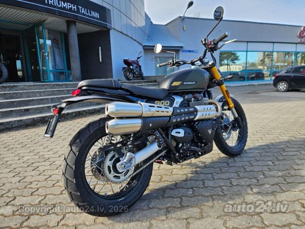 Green Triumph Scrambler 2026 in Tallinn, with an engine capacity of 0.90 L and mileage of 1 thousand km for 13890 €, photo 3 on AUTOMOTO.COM.LV