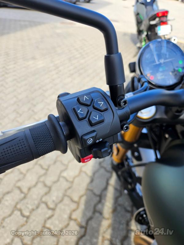 Green Triumph Scrambler 2026 in Tallinn, with an engine capacity of 0.90 L and mileage of 1 thousand km for 13890 €, photo 9 on AUTOMOTO.COM.LV