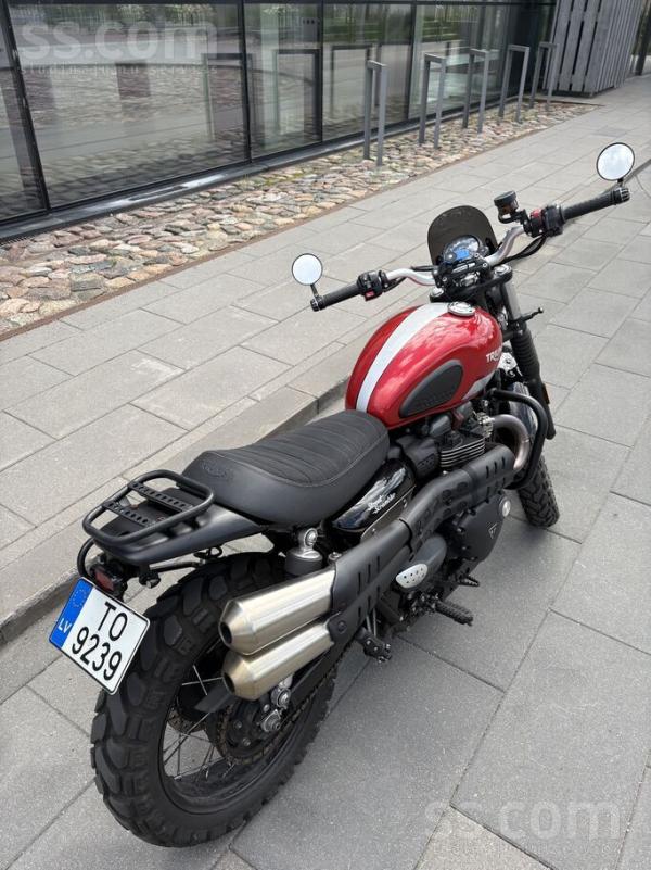 Triumph Scrambler 2018 in Riga, with an engine capacity of 0.90 L and mileage of 0 thousand km for 6800 €, photo 4 on AUTOMOTO.COM.LV