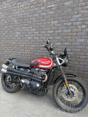 Triumph Scrambler 2018 in Riga, with an engine capacity of 0.90 L and mileage of 0 thousand km for 6800 €, photo  on AUTOMOTO.COM.LV