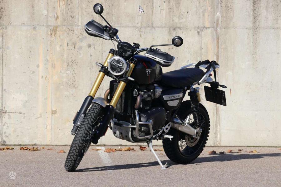 Triumph Scrambler 2025 Viļņa, ar dzinēja tilpumu 1.20 L un nobraukumu 17 tūkst. km par 13500 €, foto 3 vietnē AUTOMOTO.COM.LV