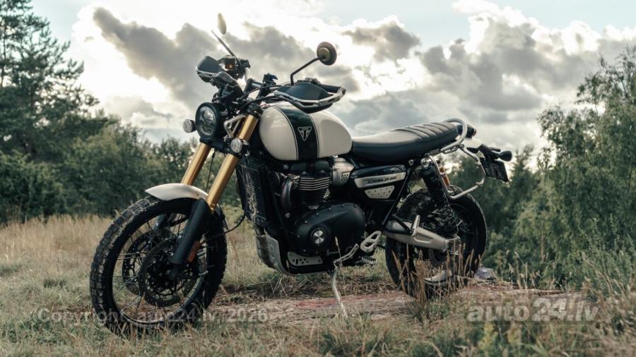 Белый Триумф Scrambler 2019 в Таллин, объемом двигателя 1.20 л и пробегом 67 тыс. км за 9140 €, фото 1 на AUTOMOTO.COM.LV