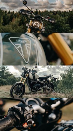 Белый Триумф Scrambler 2019 в Таллин, объемом двигателя 1.20 л и пробегом 67 тыс. км за 9140 €, фото 12 на AUTOMOTO.COM.LV