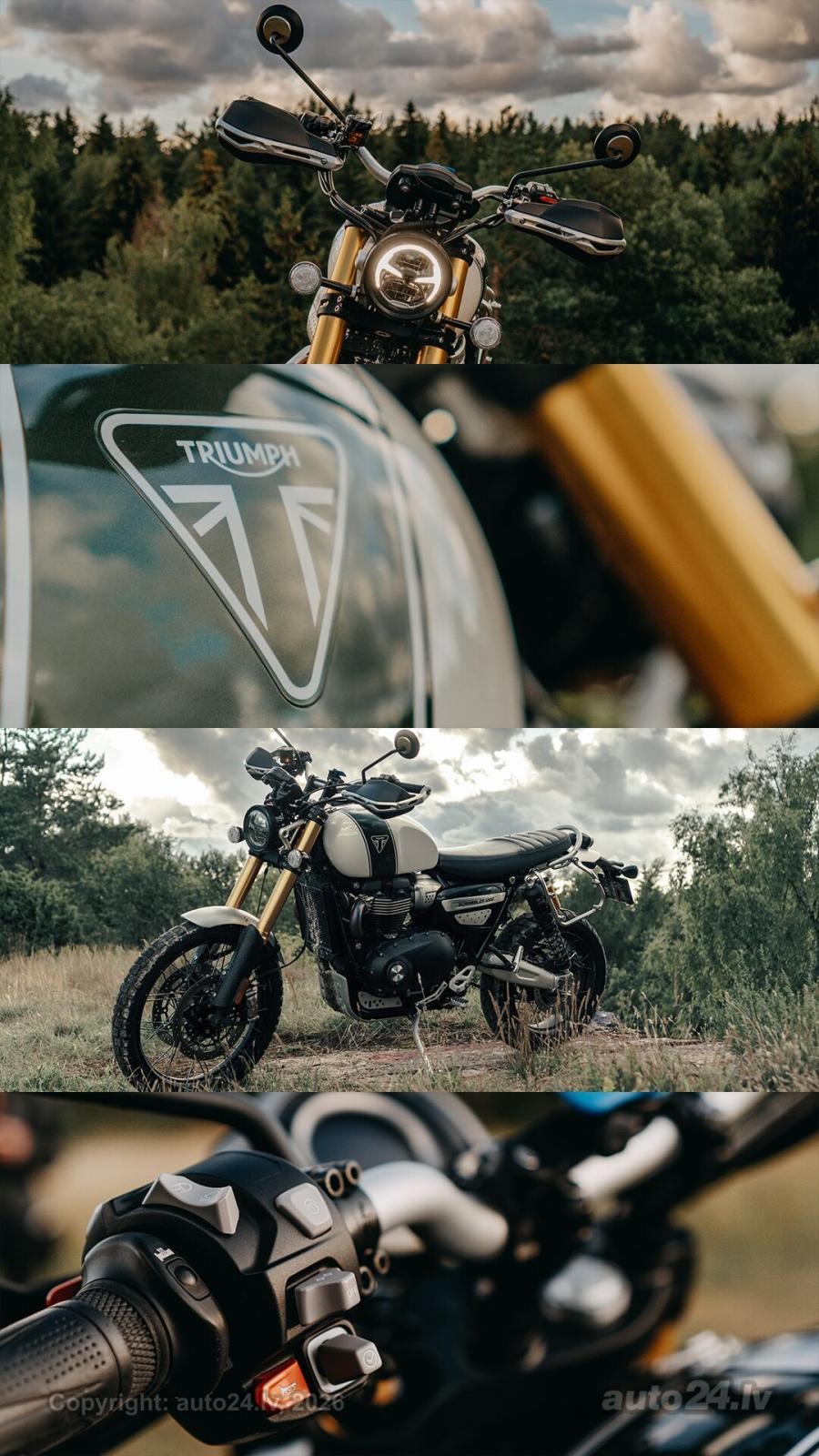 Белый Триумф Scrambler 2019 в Таллин, объемом двигателя 1.20 л и пробегом 67 тыс. км за 9140 €, фото 12 на AUTOMOTO.COM.LV