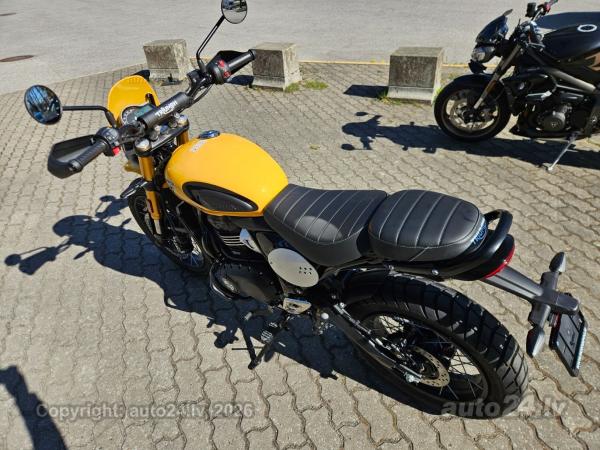 Yellow Triumph Scrambler 2026 in Tallinn, with an engine capacity of 0.40 L and mileage of 1 thousand km for 8590 €, photo 8 on AUTOMOTO.COM.LV