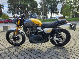 Yellow Triumph Scrambler 2026 in Tallinn, with an engine capacity of 0.90 L and mileage of 0 thousand km for 13890 €, photo 6 on AUTOMOTO.COM.LV