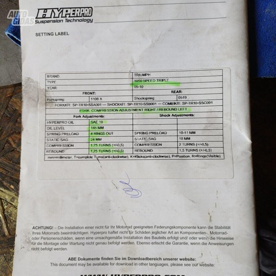 Melns Triumph Speed Triple 2010 Klaipėda, ar dzinēja tilpumu 1.05 L un nobraukumu 52 tūkst. km par 3800 €, foto 20 vietnē AUTOMOTO.COM.LV