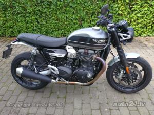 Black Triumph Speed Twin 2019 in Parnu, with an engine capacity of 1.20 L and mileage of 123 thousand km for 5000 €, photo  on AUTOMOTO.COM.LV