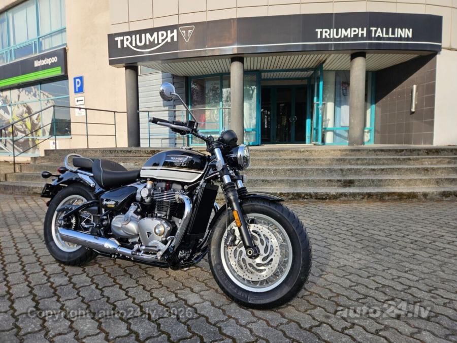 Black Triumph Speedmaster 2026 in Tallinn, with an engine capacity of 1.20 L and mileage of 1 thousand km for 16900 €, photo 1 on AUTOMOTO.COM.LV