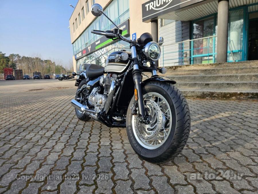 Black Triumph Speedmaster 2026 in Tallinn, with an engine capacity of 1.20 L and mileage of 1 thousand km for 16900 €, photo 2 on AUTOMOTO.COM.LV