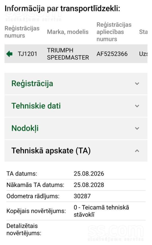 Триумф Speedmaster 2003 в Елгава, объемом двигателя 0.80 л и пробегом 0 тыс. км за 4800 €, фото 7 на AUTOMOTO.COM.LV