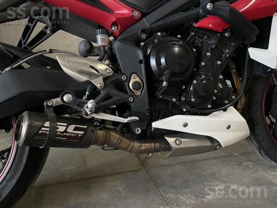 Триумф Street Triple 2014 в Рига, объемом двигателя 0.68 л и пробегом 0 тыс. км за 4600 €, фото 7 на AUTOMOTO.COM.LV