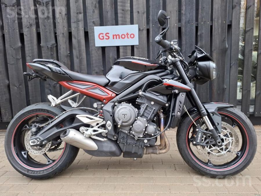 Triumph Street Triple 2018 Rīga, ar dzinēja tilpumu 0.77 L un nobraukumu 0 tūkst. km par 4600 €, foto 1 vietnē AUTOMOTO.COM.LV