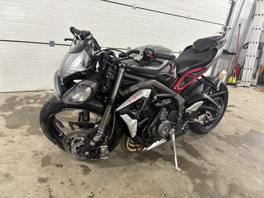 Triumph Street Triple 2022 Kelmė, ar dzinēja tilpumu 0.77 L un nobraukumu 9 tūkst. km par 2430 €, foto 1 vietnē AUTOMOTO.COM.LV