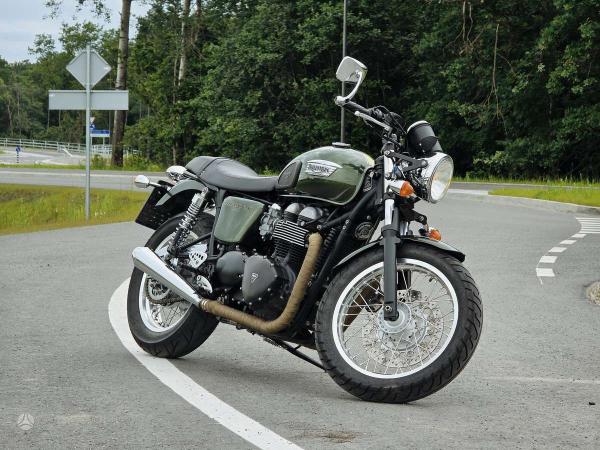 Green Triumph Thruxton 2013 in Kaunas, with an engine capacity of 0.87 L and mileage of 15 thousand km for 4500 €, photo 2 on AUTOMOTO.COM.LV