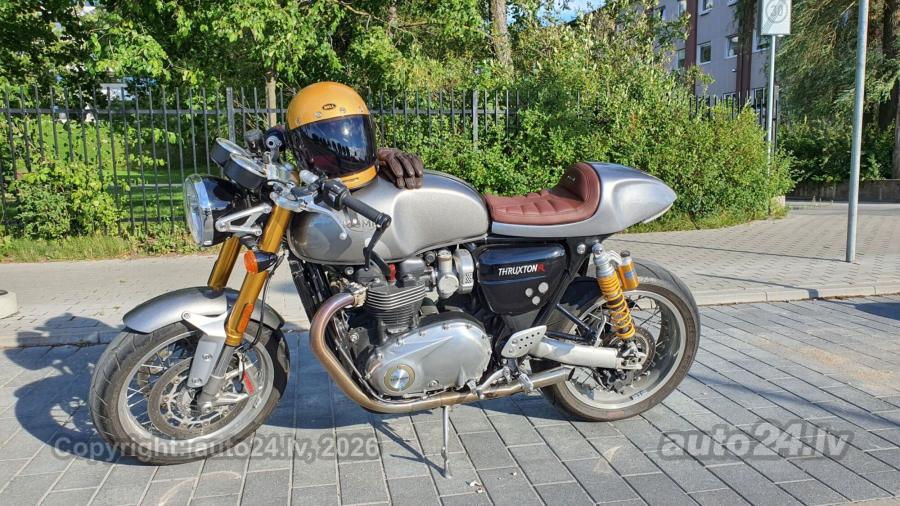 Grey Triumph Thruxton 2017 in Tallinn, with an engine capacity of 1.20 L and mileage of 6 thousand km for 9990 €, photo 1 on AUTOMOTO.COM.LV