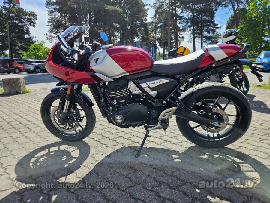 Red Triumph Thruxton 2026 in Tallinn, with an engine capacity of 0.00 L and mileage of 1 thousand km for 7790 €, photo 6 on AUTOMOTO.COM.LV