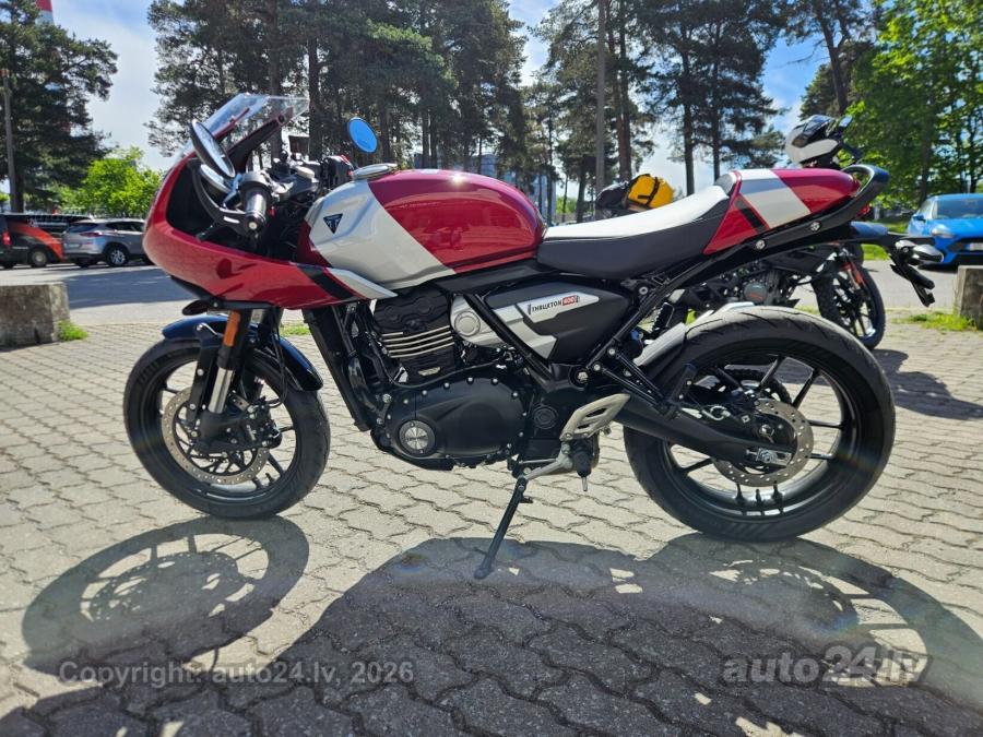 Red Triumph Thruxton 2026 in Tallinn, with an engine capacity of 0.00 L and mileage of 1 thousand km for 7790 €, photo 7 on AUTOMOTO.COM.LV