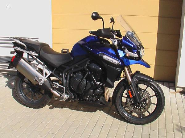 Blue Triumph Tiger 2013 in Panevezys, with an engine capacity of 1.22 L and mileage of 51 thousand km for 5800 €, photo 3 on AUTOMOTO.COM.LV
