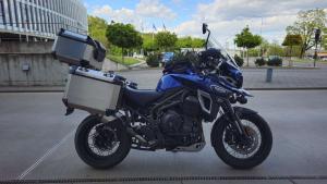 Blue Triumph Tiger 2016 in Vilnius, with an engine capacity of 1.22 L and mileage of 35 thousand km for 7850 €, photo 4 on AUTOMOTO.COM.LV