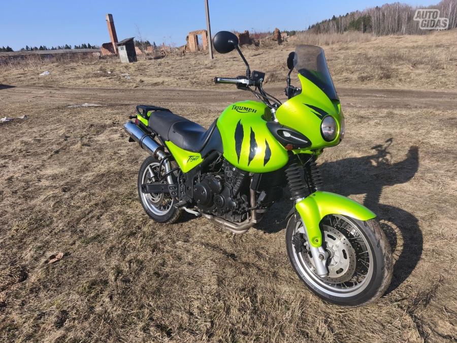 Green Triumph Tiger 2001 in Ignalina, with an engine capacity of 0.96 L and mileage of 50 thousand km for 1699 €, photo 1 on AUTOMOTO.COM.LV