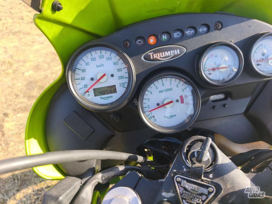 Green Triumph Tiger 2001 in Ignalina, with an engine capacity of 0.96 L and mileage of 49 thousand km for 1599 €, photo 4 on AUTOMOTO.COM.LV