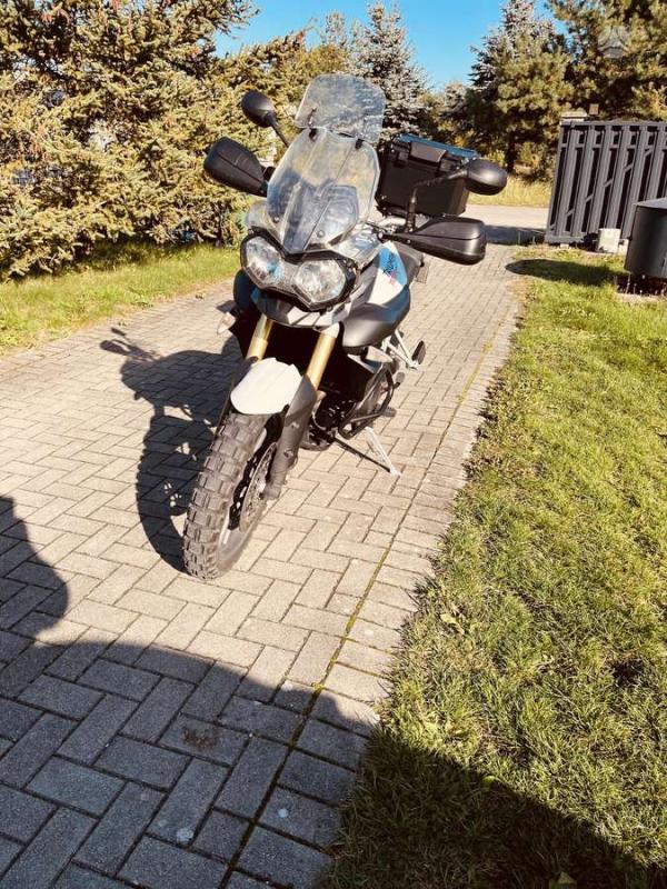 White Triumph Tiger 2011 in Kaunas, with an engine capacity of 0.80 L and mileage of 57 thousand km for 4500 €, photo 1 on AUTOMOTO.COM.LV