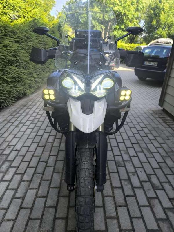 White Triumph Tiger 2012 in Taurage, with an engine capacity of 0.80 L and mileage of 55 thousand km for 4999 €, photo 2 on AUTOMOTO.COM.LV