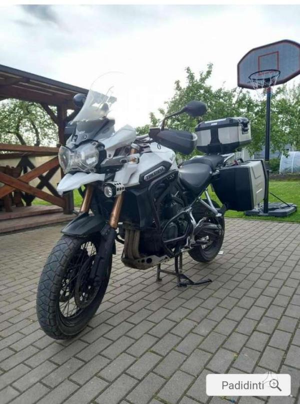 Balts Triumph Tiger 2013 Viļņa, ar dzinēja tilpumu 1.22 L un nobraukumu 78 tūkst. km par 6350 €, foto 2 vietnē AUTOMOTO.COM.LV