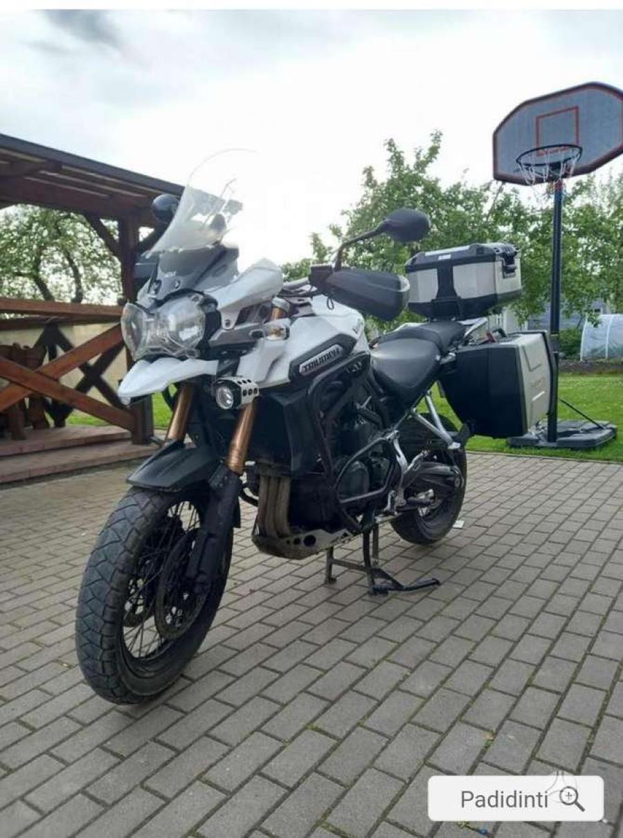 Balts Triumph Tiger 2013 Viļņa, ar dzinēja tilpumu 1.22 L un nobraukumu 78 tūkst. km par 6350 €, foto 3 vietnē AUTOMOTO.COM.LV