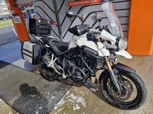 White Triumph Tiger 2014 in Kaisiadorys, with an engine capacity of 1.22 L and mileage of 96 thousand km for 6450 €, photo  on AUTOMOTO.COM.LV
