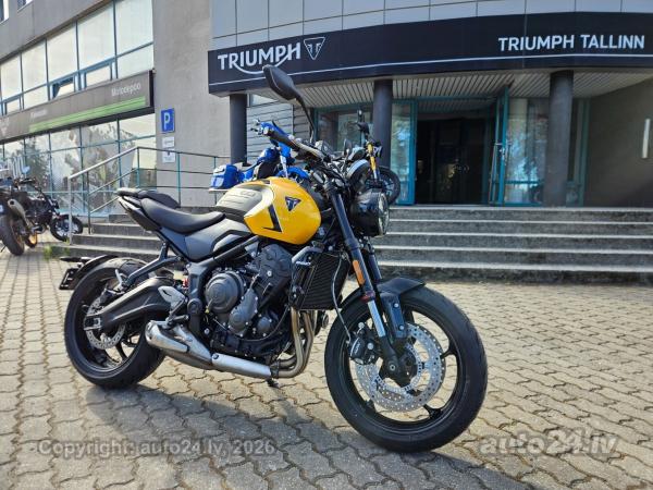 Dzeltens Triumph Trident 660 2026 Tallina, ar dzinēja tilpumu 0.66 L un nobraukumu 1 tūkst. km par 9690 €, foto 2 vietnē AUTOMOTO.COM.LV