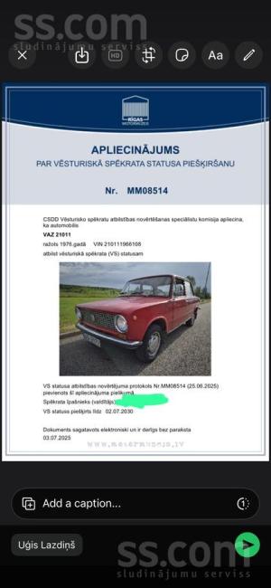 Sarkans VAZ / Lada 2101 1976 Tukums, ar dzinēja tilpumu 1.30 L un nobraukumu 13 tūkst. km par 3650 €, foto 13 vietnē AUTOMOTO.COM.LV