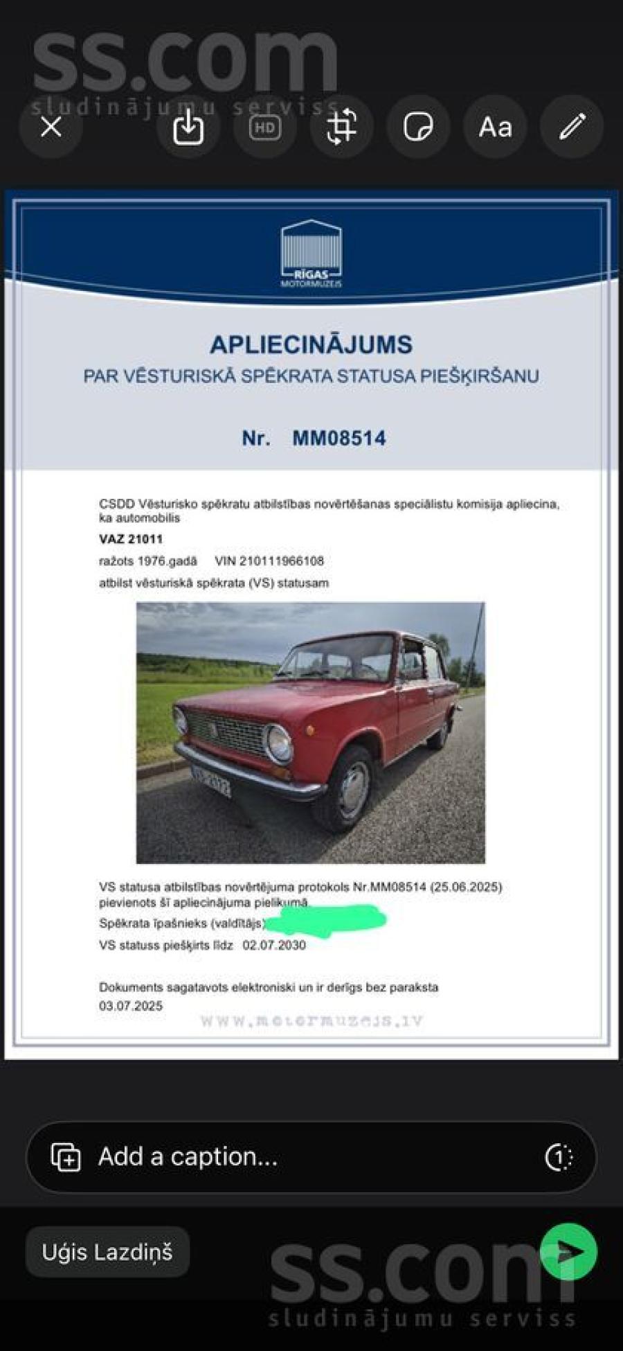 Sarkans VAZ / Lada 2101 1976 Tukums, ar dzinēja tilpumu 1.30 L un nobraukumu 13 tūkst. km par 3650 €, foto 13 vietnē AUTOMOTO.COM.LV