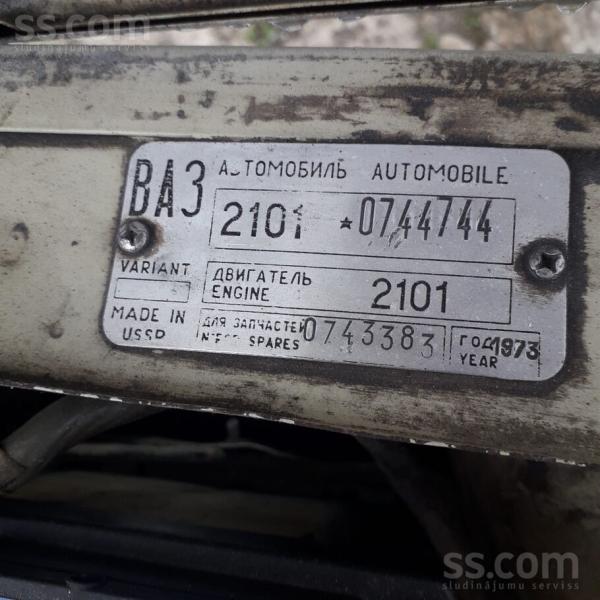 VAZ / Lada 2101 1973 in Riga, with an engine capacity of 1.20 L and mileage of 74 thousand km for 2650 €, photo 8 on AUTOMOTO.COM.LV