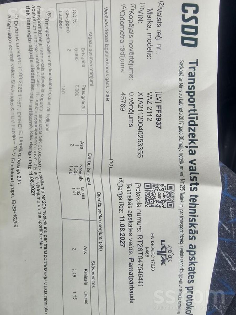 Sarkans VAZ / Lada 2112 2004 Jelgava, ar dzinēja tilpumu 1.50 L un nobraukumu 46 tūkst. km par 1550 €, foto 24 vietnē AUTOMOTO.COM.LV